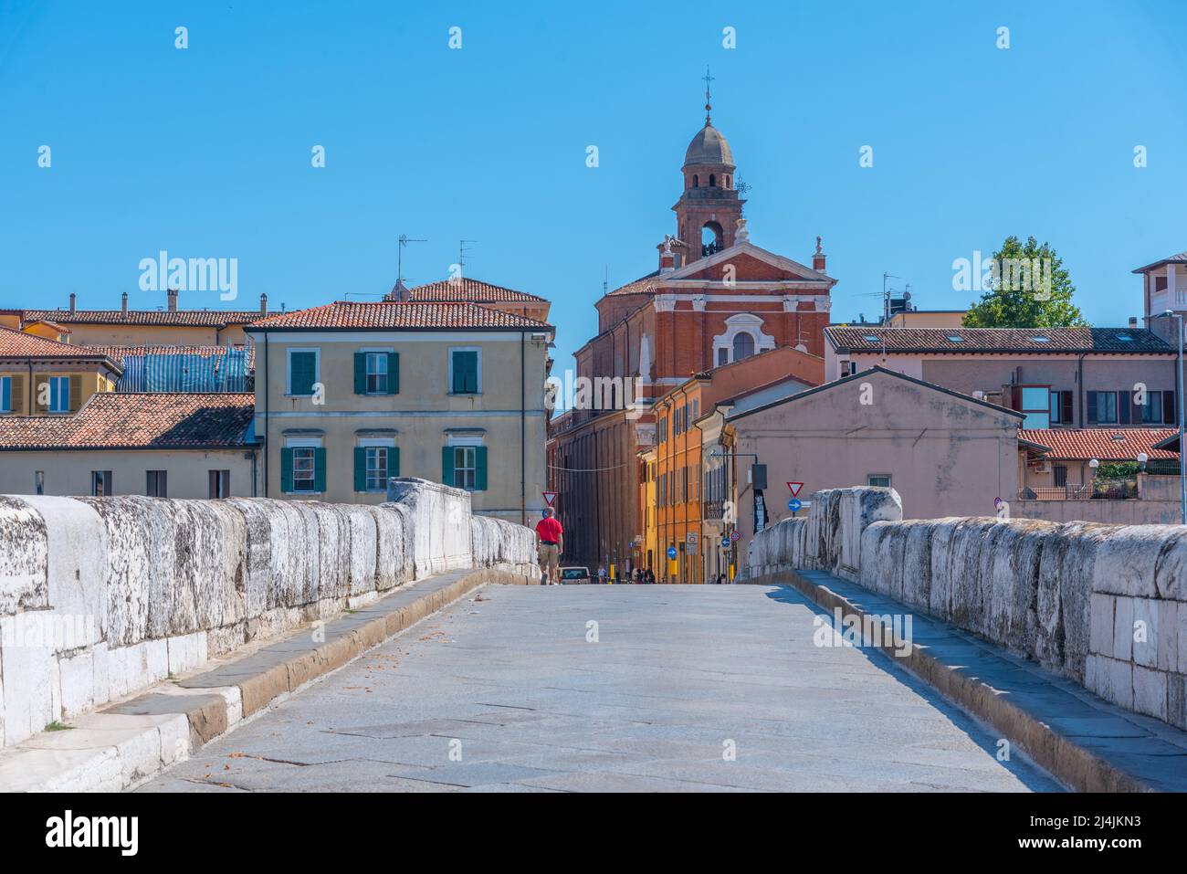 Bridge of Tiberius (Ponte di Tiberio) in Rimini, Italy Stock Photo - Alamy