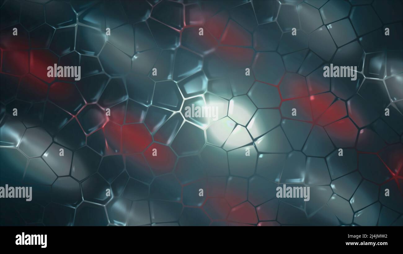 Technological looping background with transforming connected hexagons ...