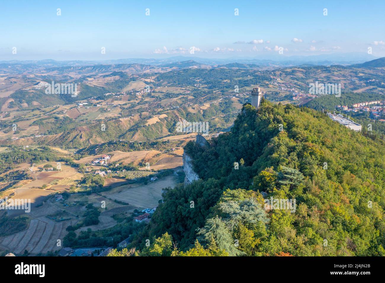 Panorama view of the Montale tower of San Marino Stock Photo - Alamy
