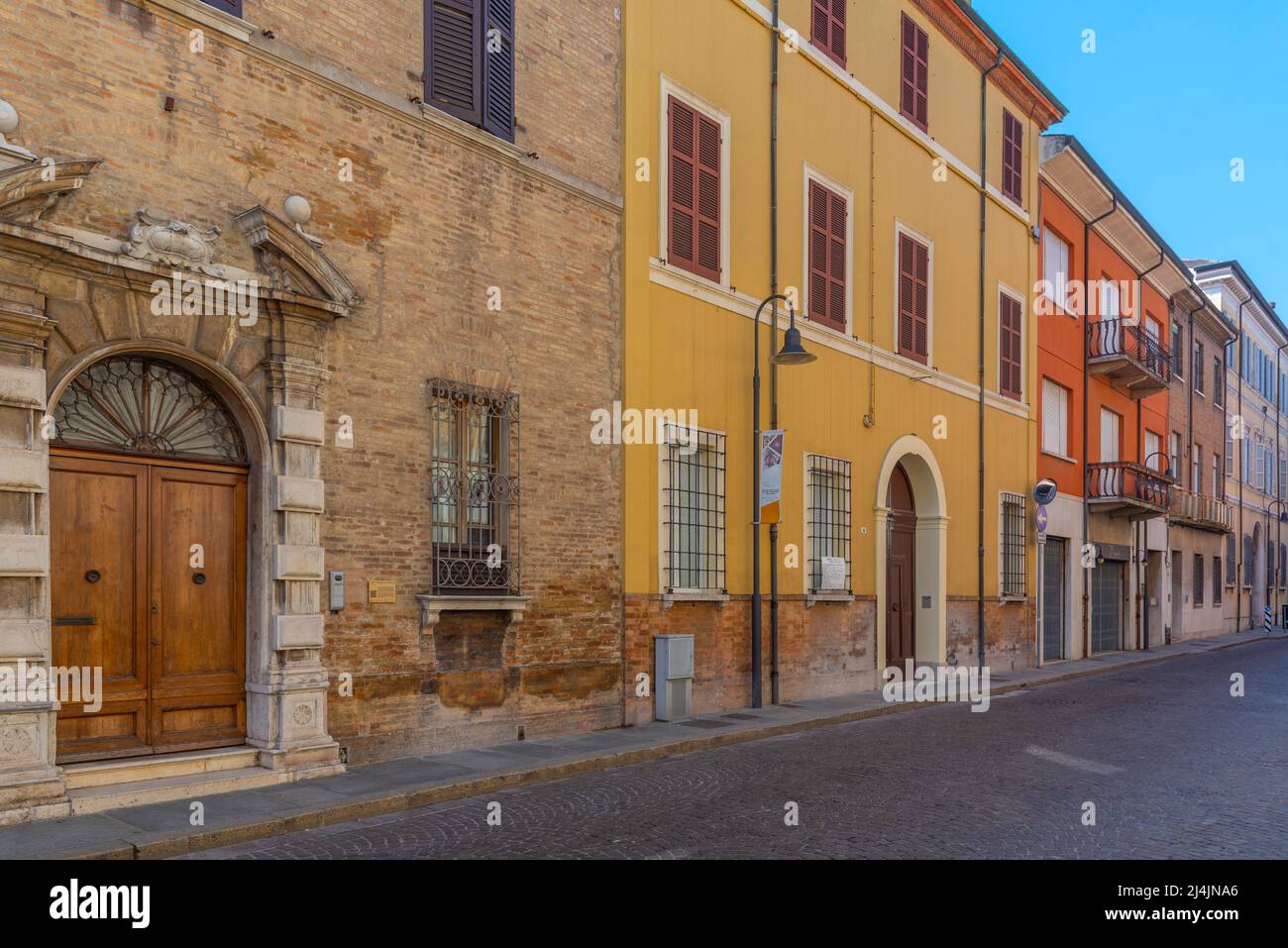 Street in the center of Italian town Ravenna Stock Photo - Alamy