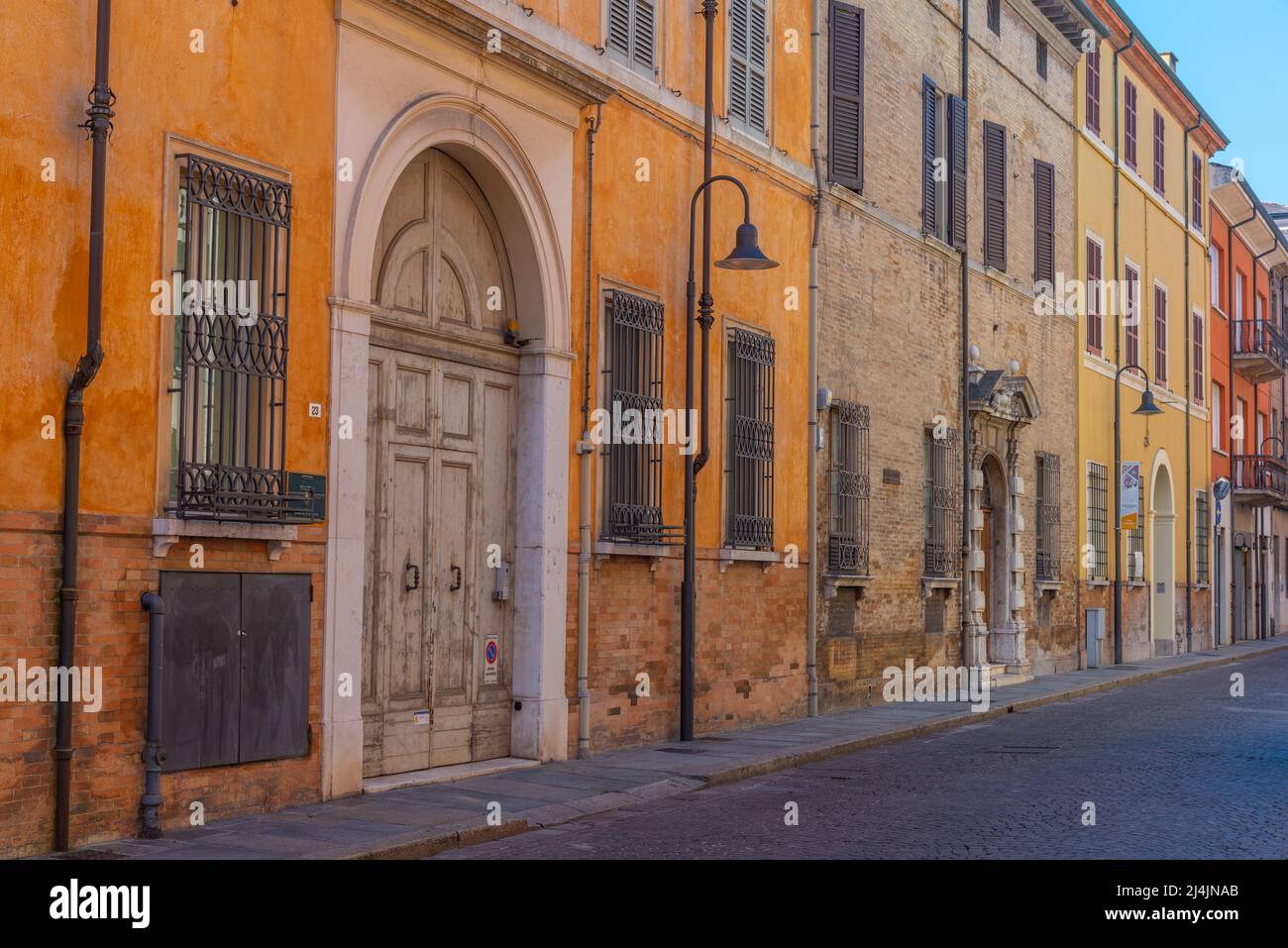 Street in the center of Italian town Ravenna Stock Photo - Alamy