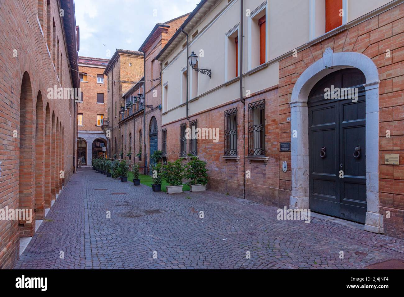 Street in the center of Italian town Ravenna Stock Photo - Alamy