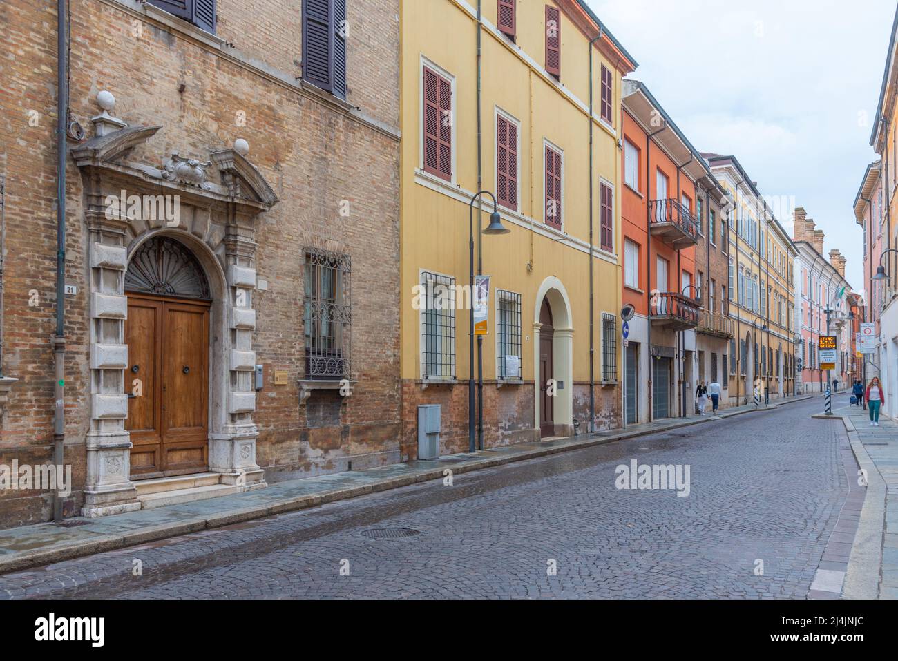 Street in the center of Italian town Ravenna Stock Photo - Alamy
