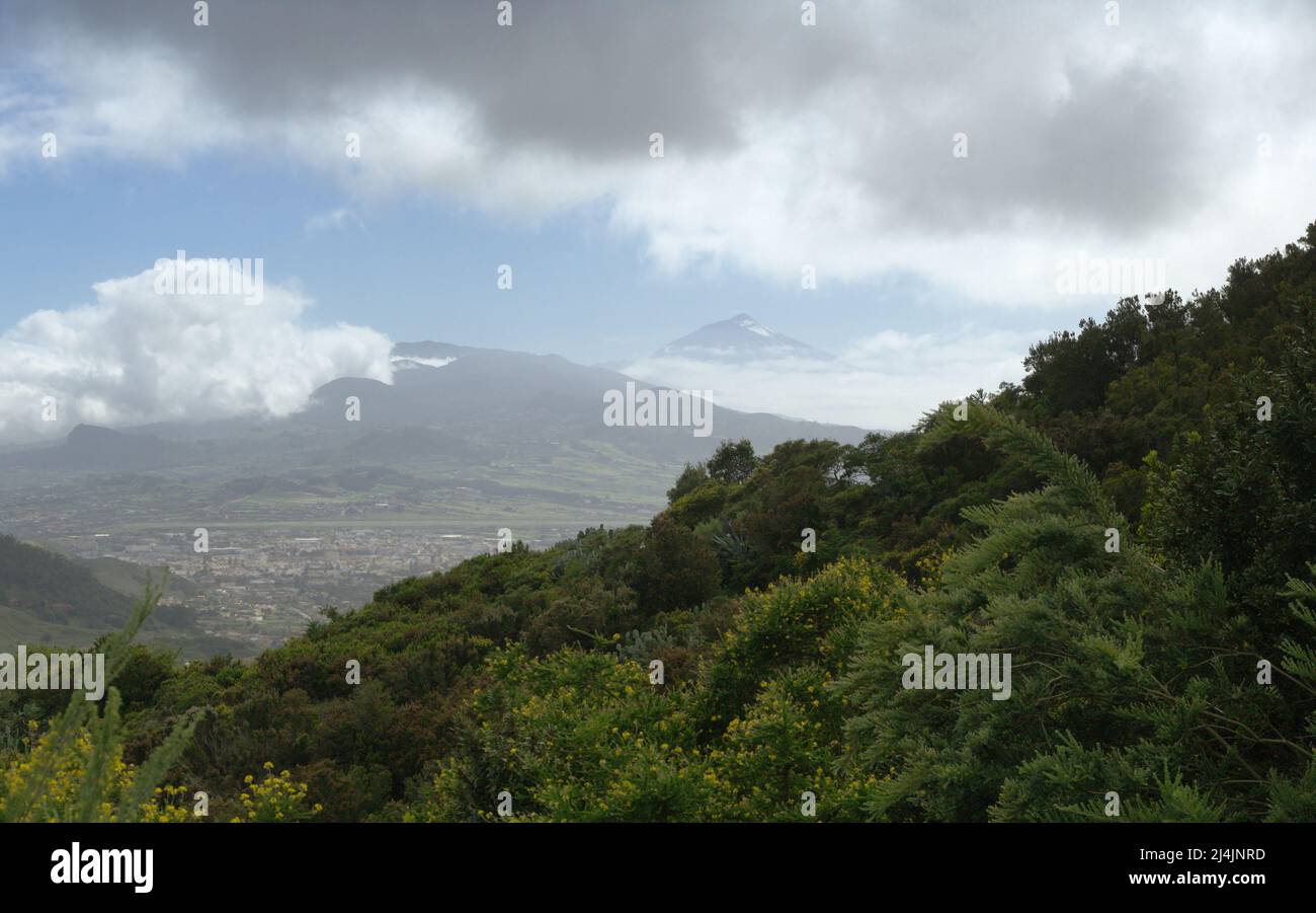 Tenerife, landscape of the north east part of the island from around ...