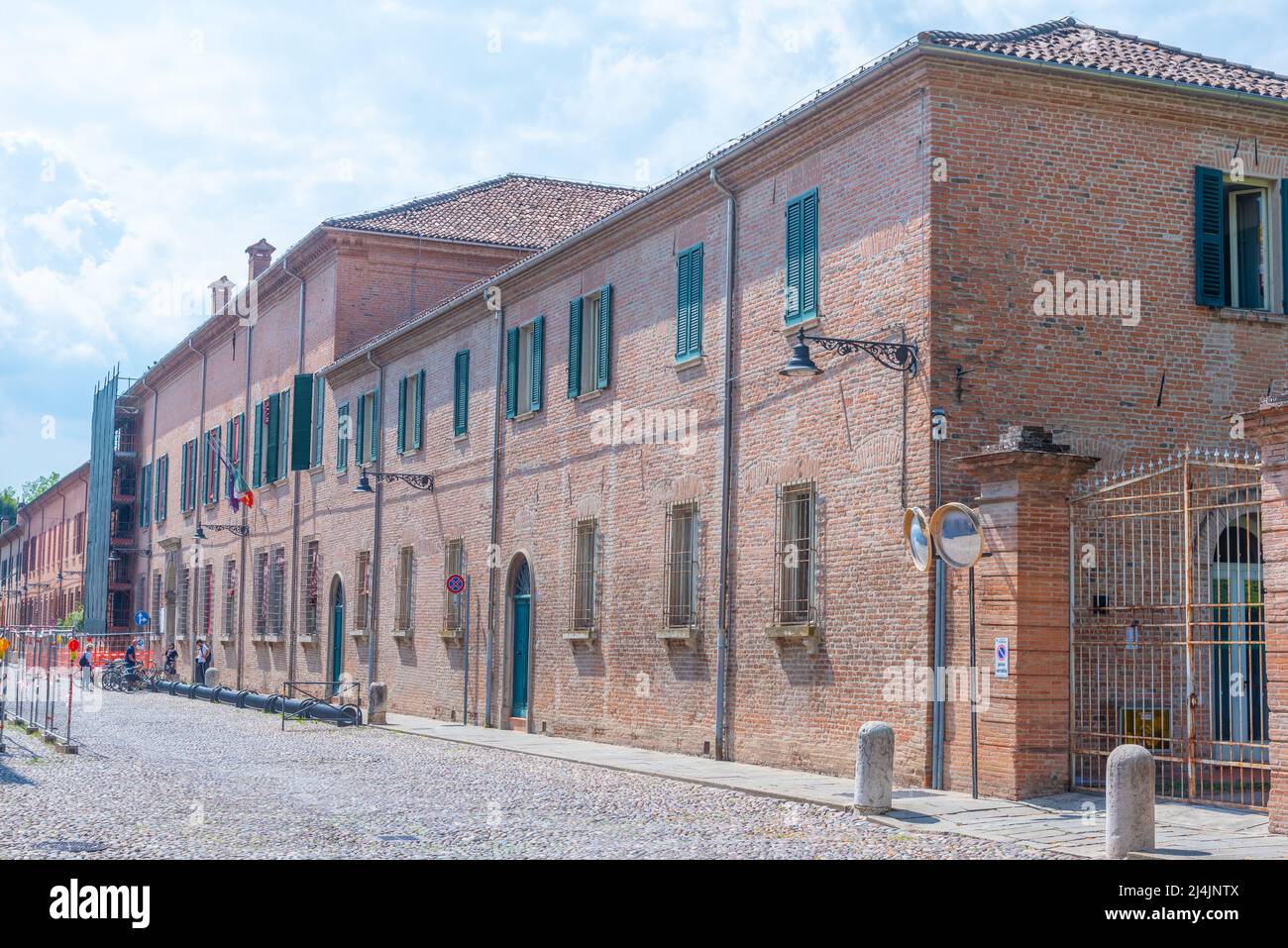 Historical houses in the old town of Ferrara in Italy Stock Photo - Alamy