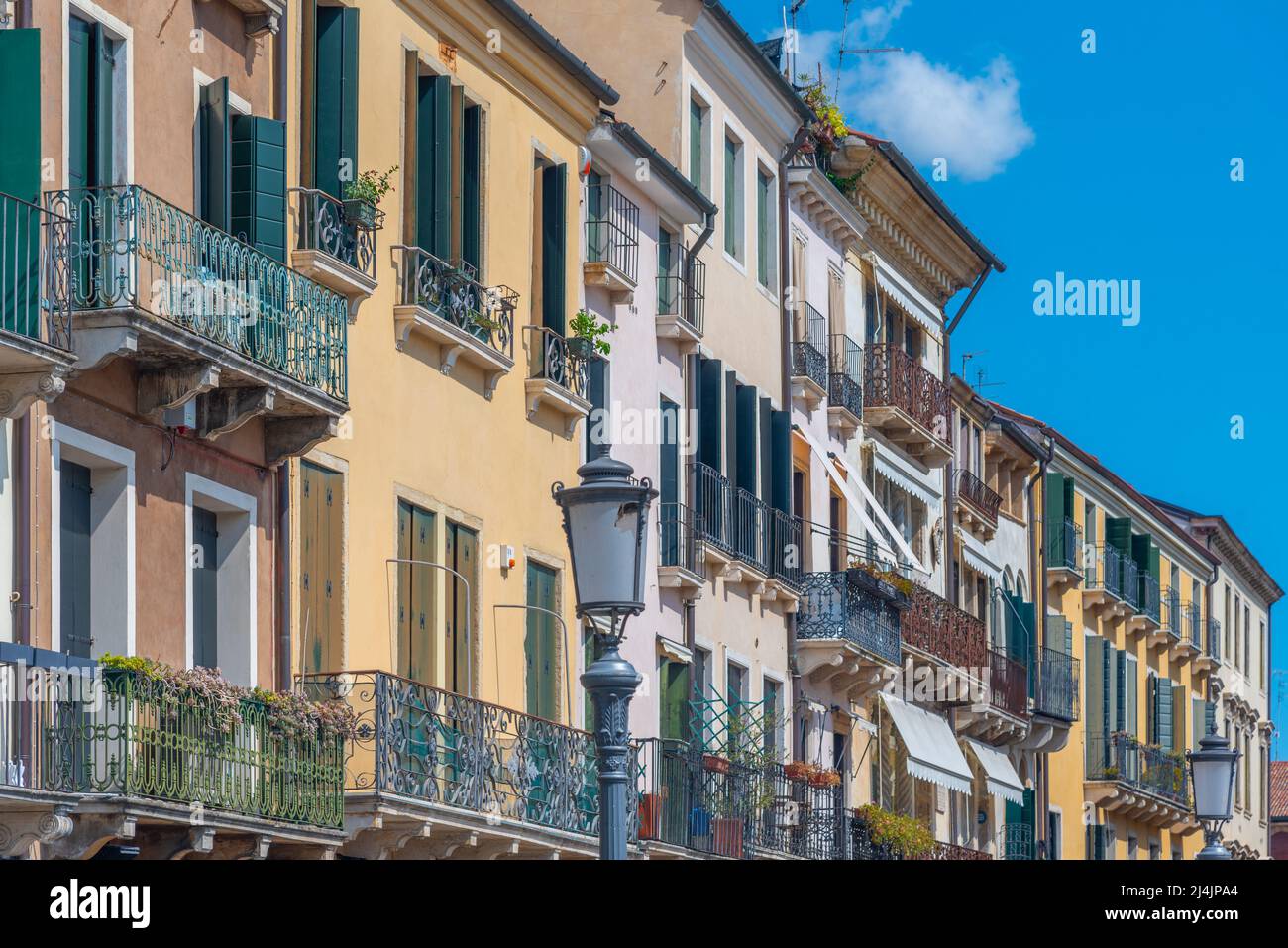Facades at Piazza dei Signori square in the Italian town Padua Stock ...