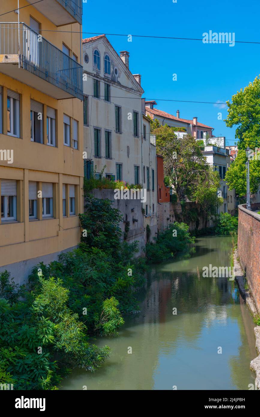 water channel flowing through the historical center of Padua Stock ...