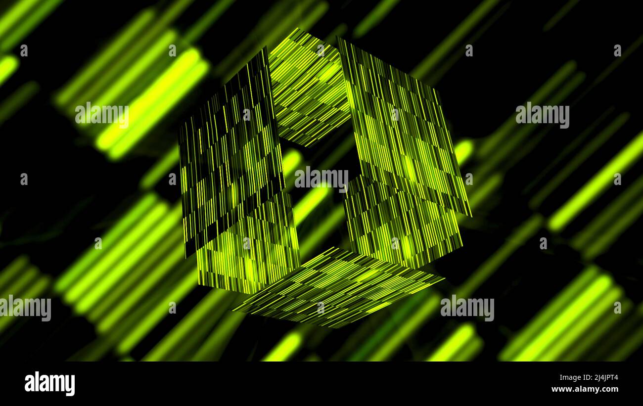 Bright green abstraction. Motion. A square in a green shade in ...
