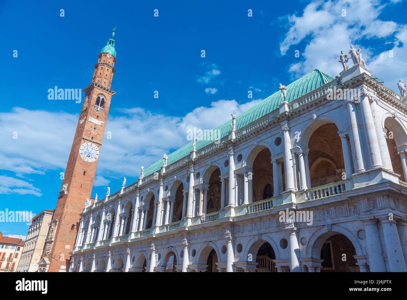 Basilica Palladiana at the Piazza dei Signori square in the Italian ...