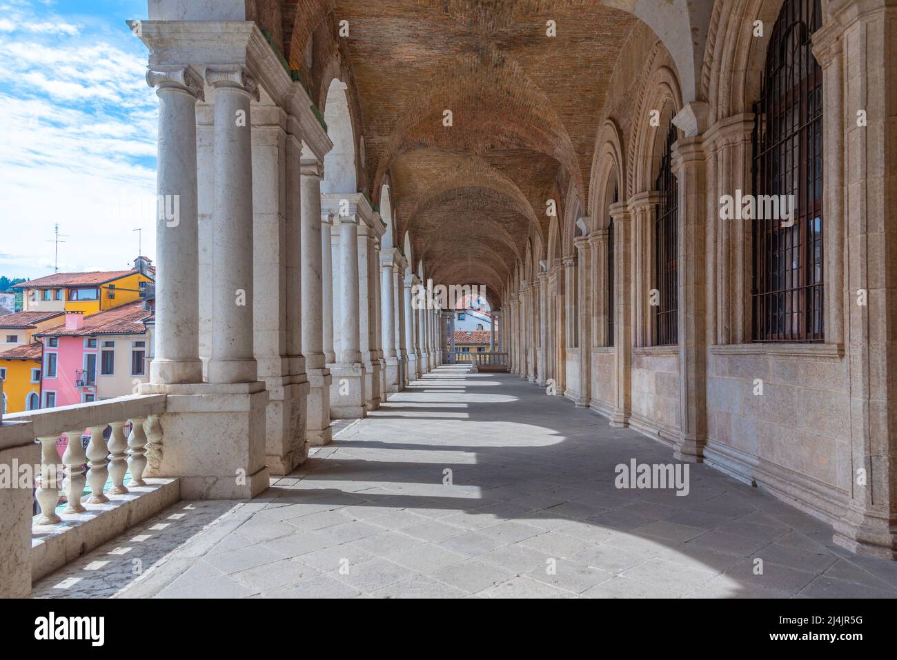 Arcade of the Basilica Palladiana in Italian town Vicenza Stock Photo ...