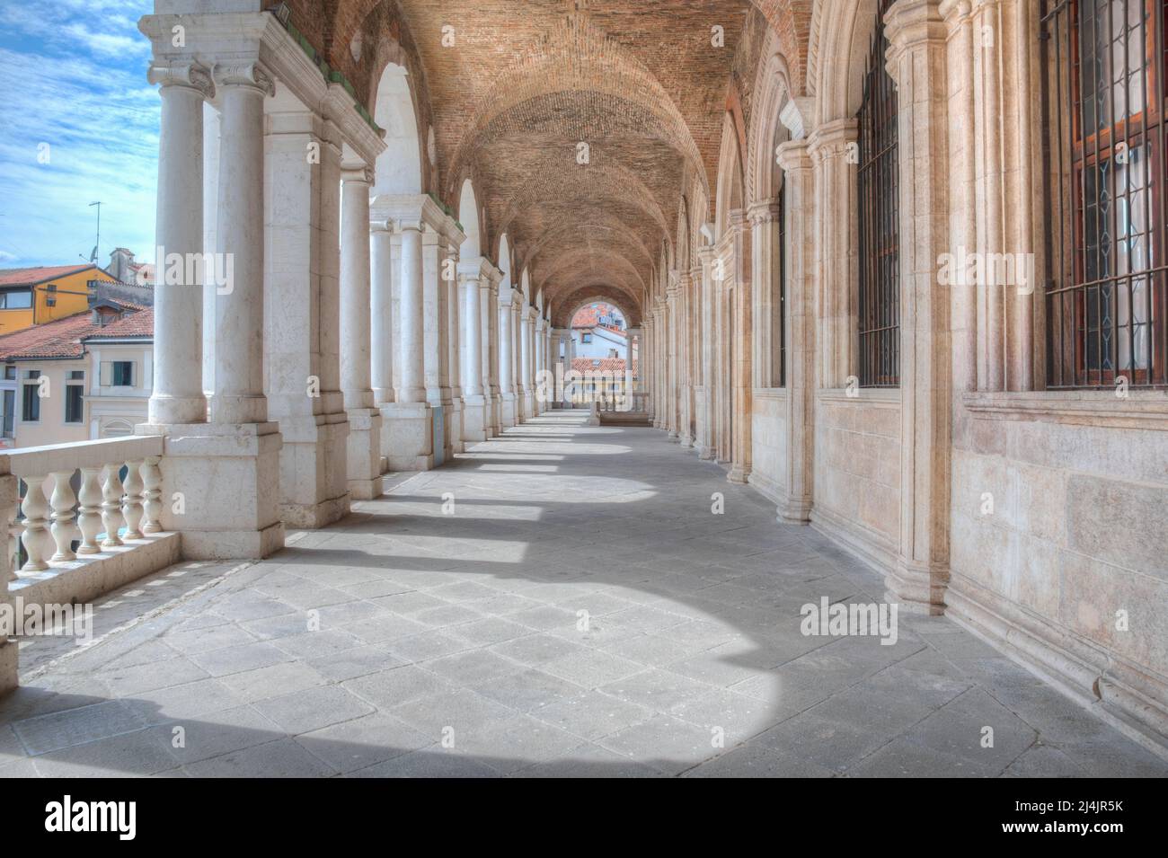 Arcade of the Basilica Palladiana in Italian town Vicenza Stock Photo ...