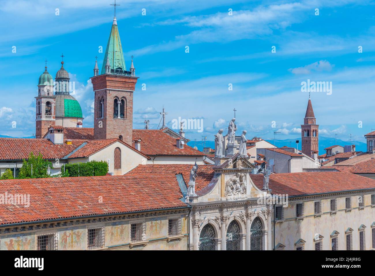 Church of St. Vincent at the Piazza dei Signori square in the Italian ...