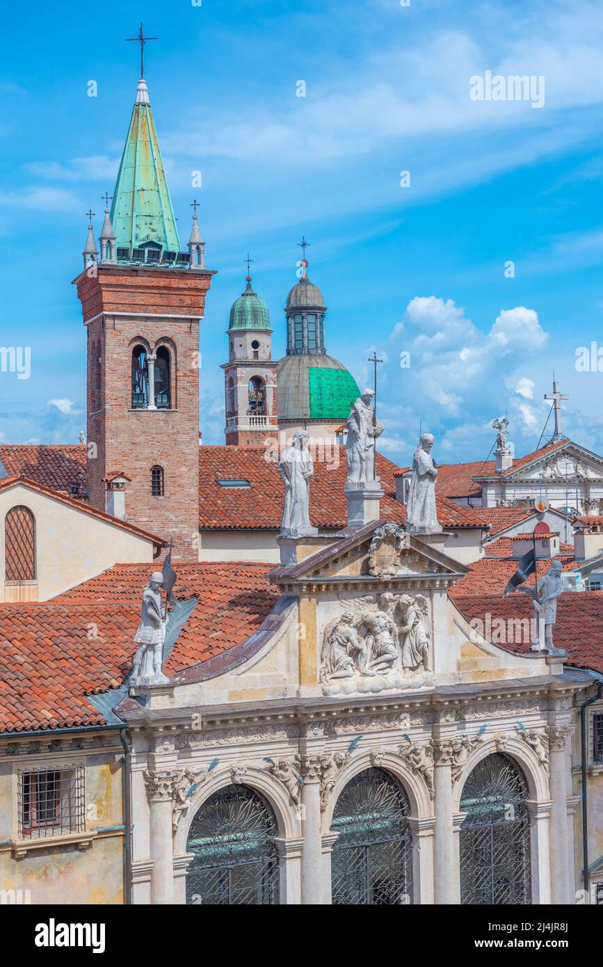 Church of St. Vincent at the Piazza dei Signori square in the Italian ...