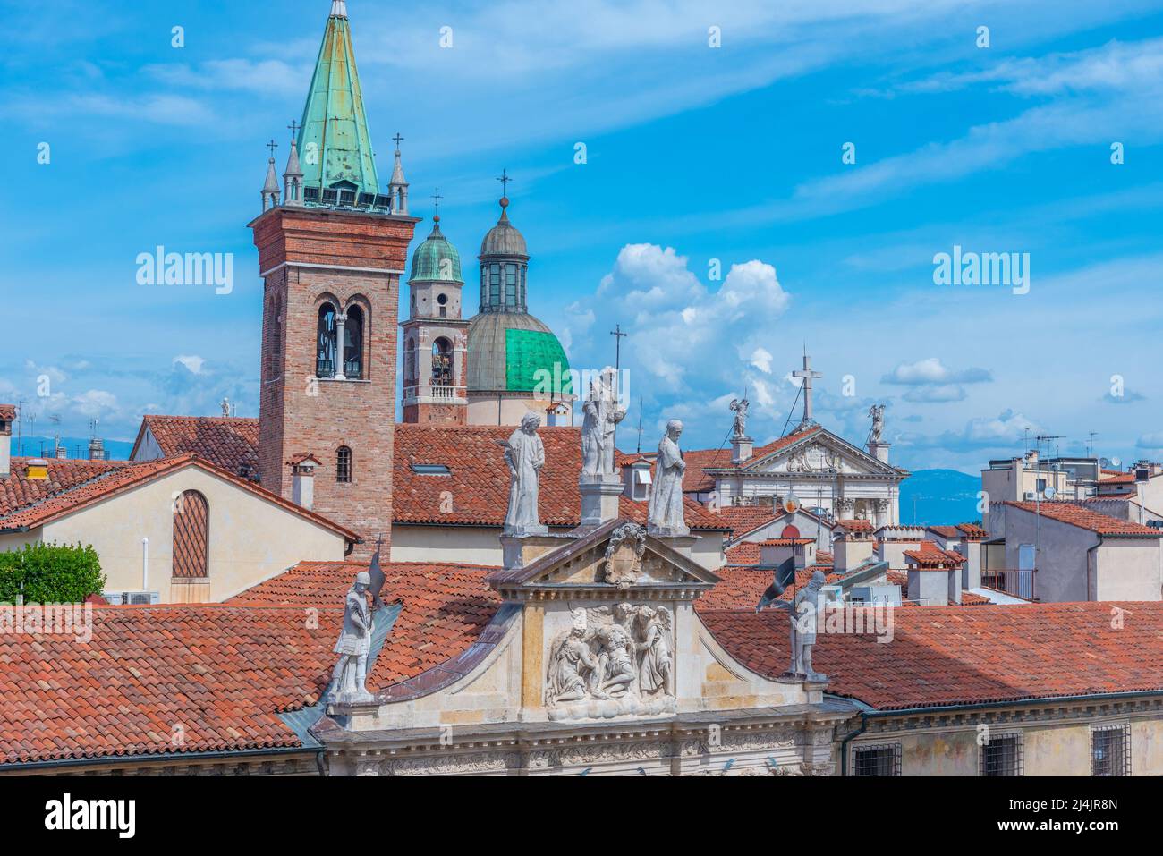 Church of St. Vincent at the Piazza dei Signori square in the Italian ...