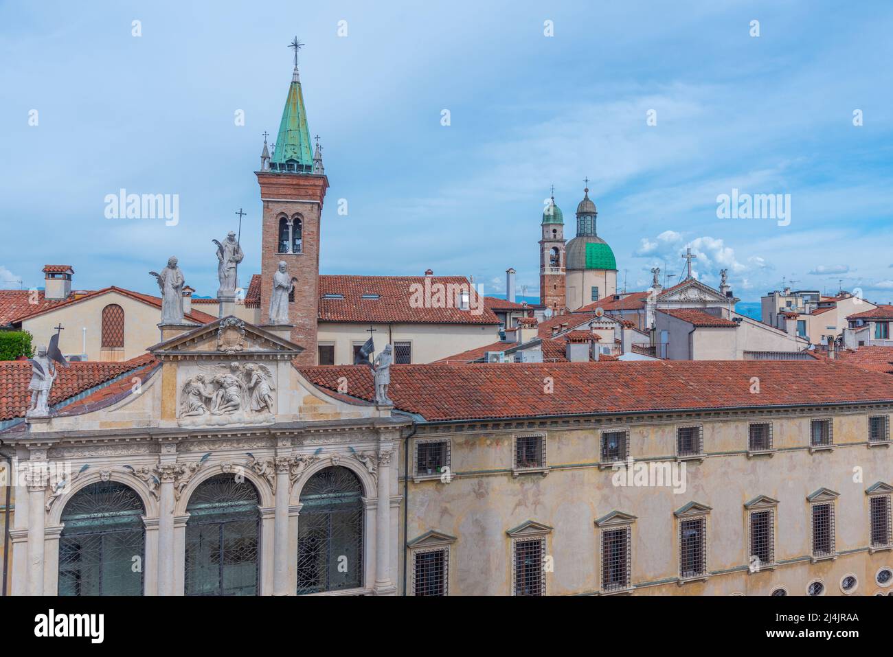 Church of St. Vincent at the Piazza dei Signori square in the Italian ...