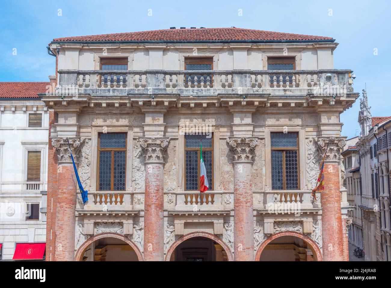 Historical houses at the Piazza dei Signori square in the Italian town ...