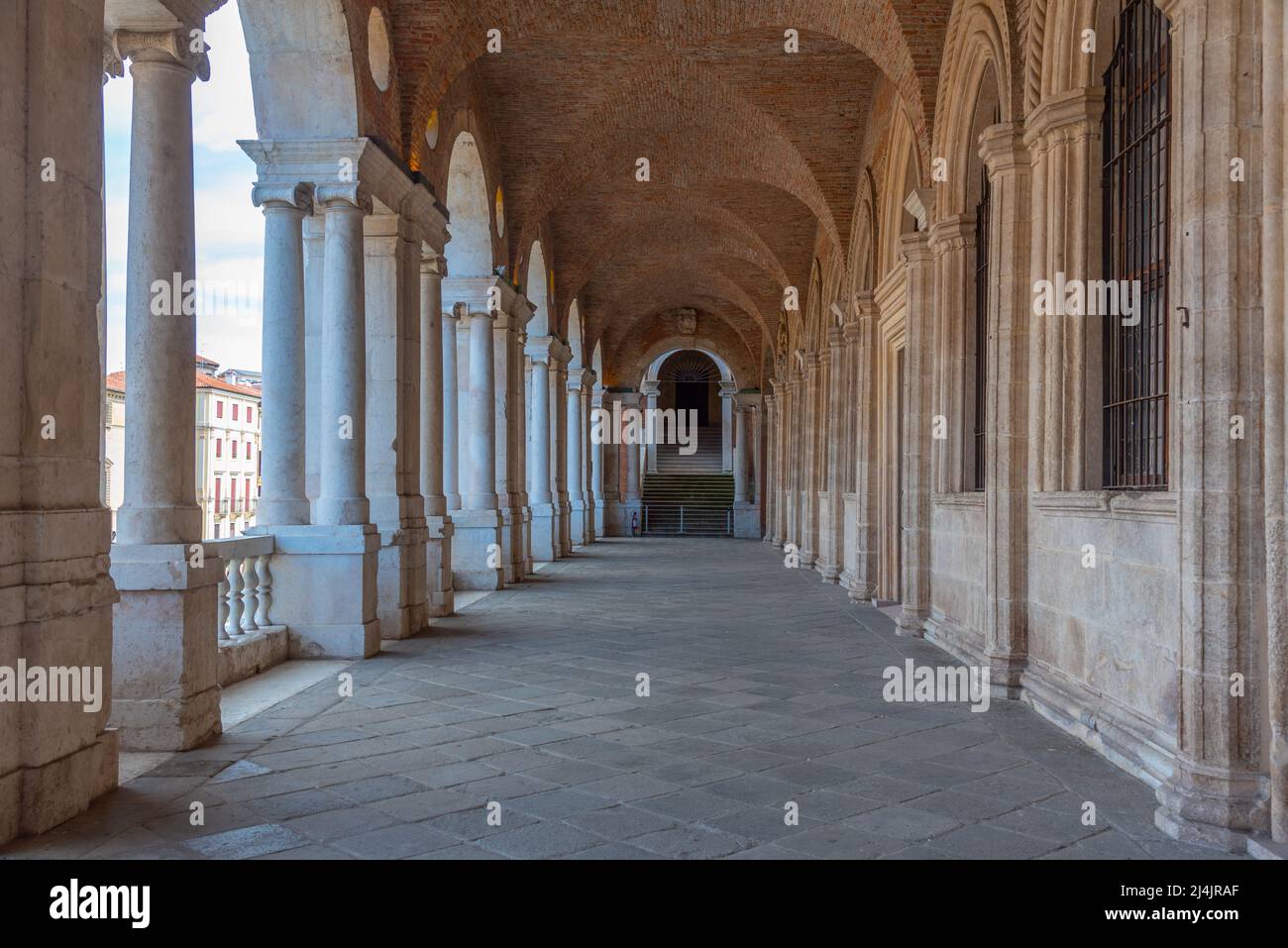 Arcade of the Basilica Palladiana in Italian town Vicenza Stock Photo ...