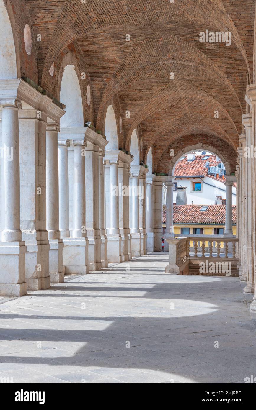 Arcade of the Basilica Palladiana in Italian town Vicenza Stock Photo ...
