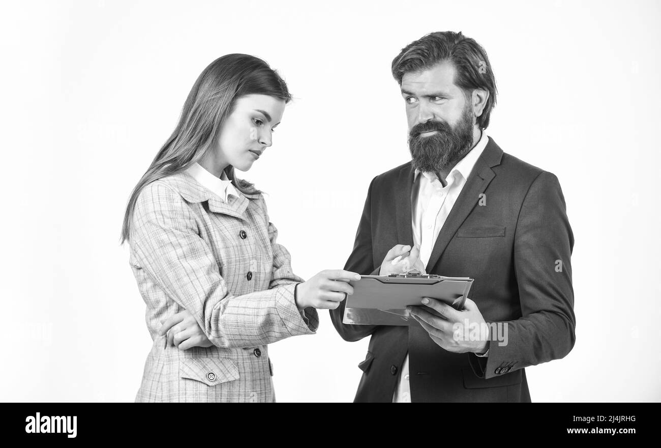 Communication at work. Sometimes partnership is difficult. Business ...