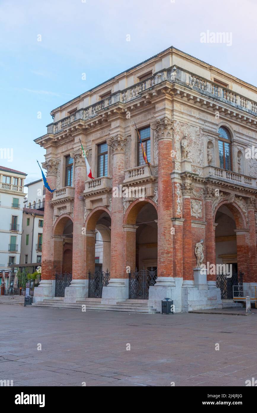 Historical houses at the Piazza dei Signori square in the Italian town ...