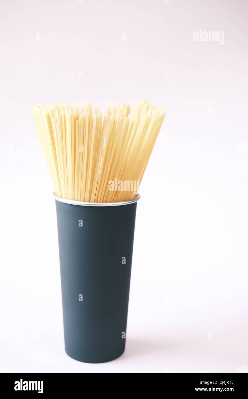 Close up yellow long spaghetti hi-res stock photography and images - Alamy