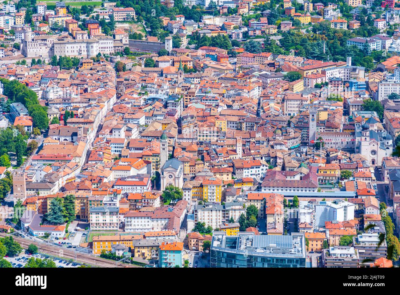 Aerial view of the Italian city Trento Stock Photo - Alamy