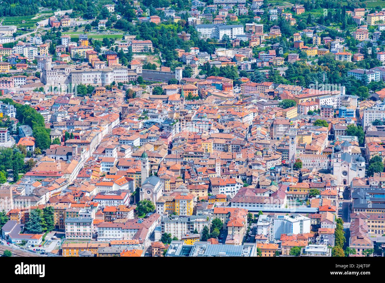 Aerial view of the Italian city Trento Stock Photo - Alamy