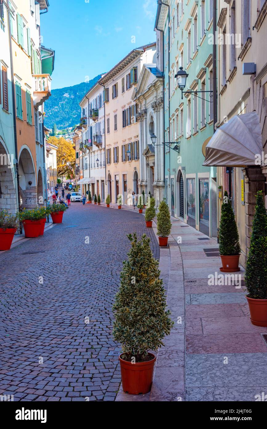 Historical houses in the old town of Trento in Italy Stock Photo - Alamy