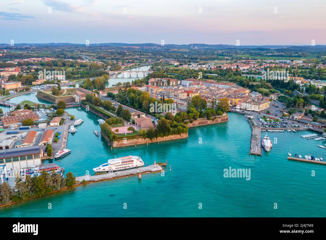 Aerial view of Italian town Peschiera del Garda Stock Photo - Alamy