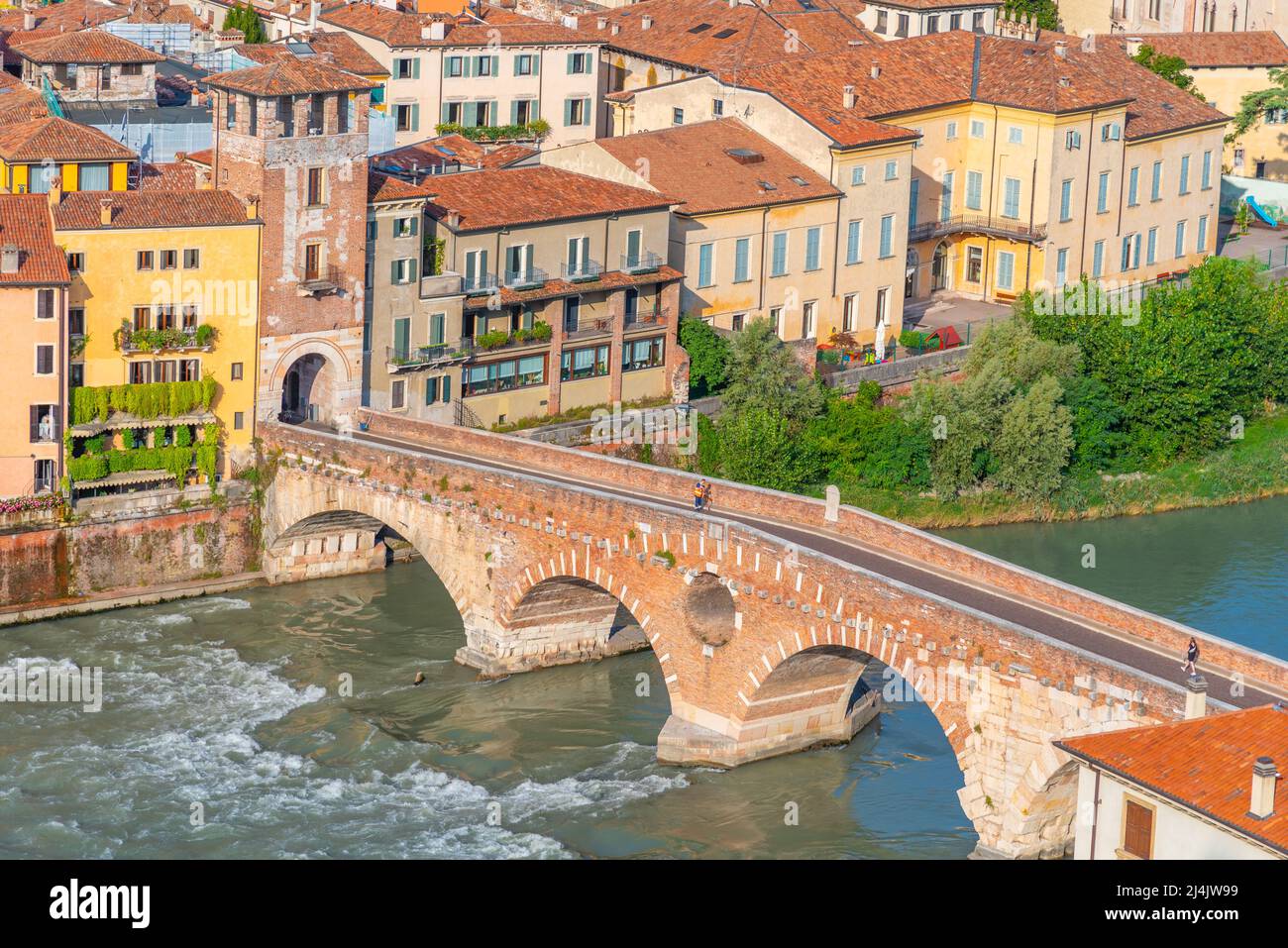 Ponte Pietra bridge in Verona, Italy Stock Photo - Alamy