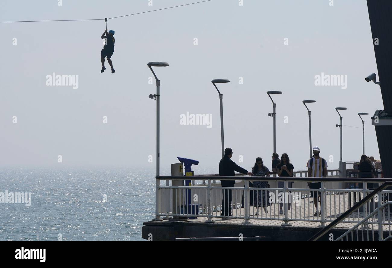 Bournemouth pier zip hi-res stock photography and images - Alamy