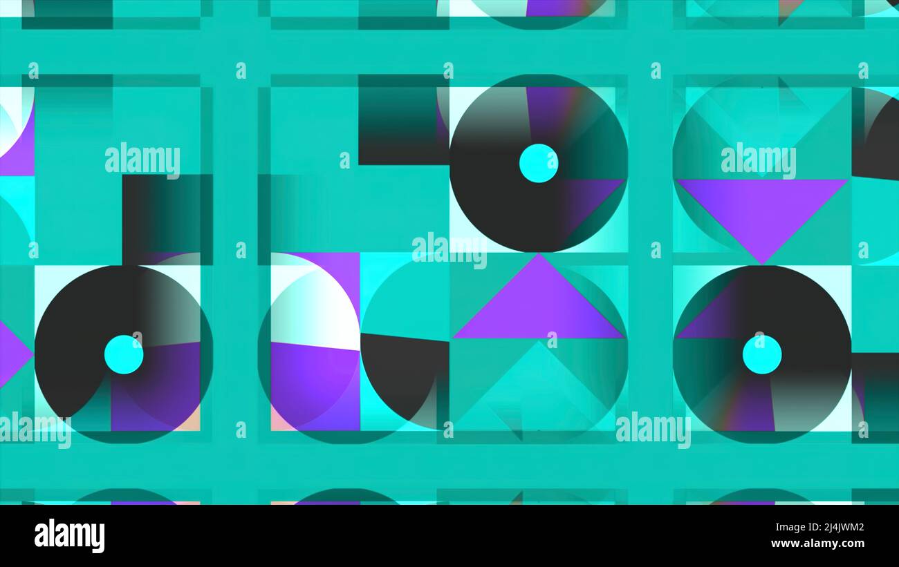 Animation with changing geometric shapes of different colors. Motion ...