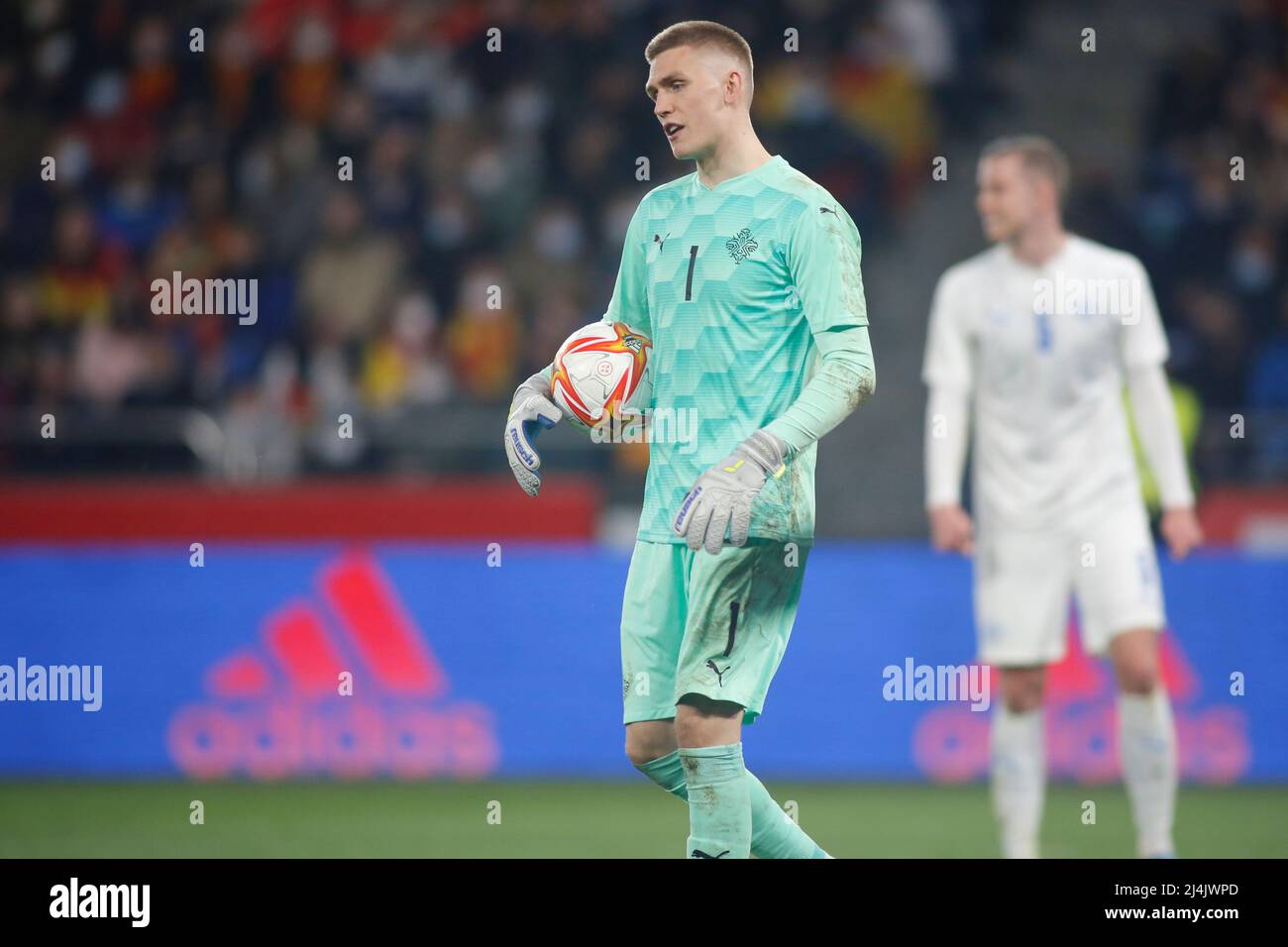 Rúnar Alex Runarsson goalkeeper of Iceland reacts during the ...