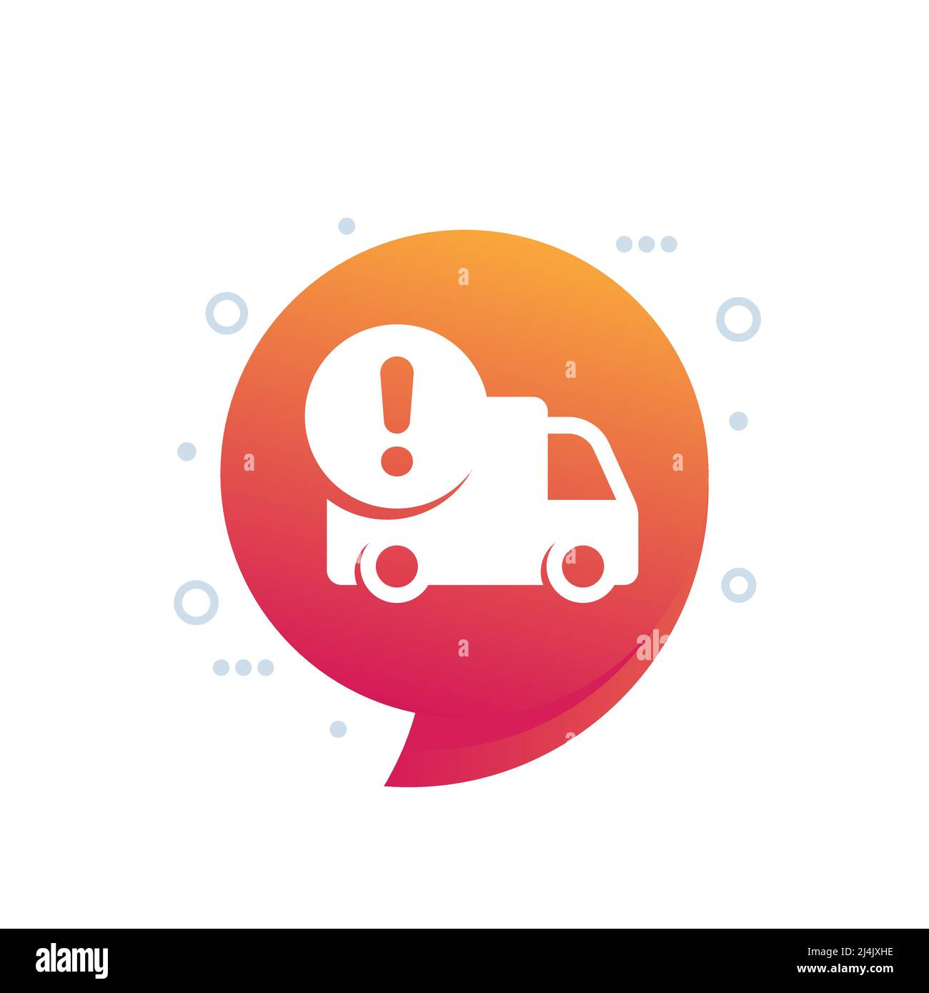 urgent delivery icon with a van, vector Stock Vector Image & Art - Alamy