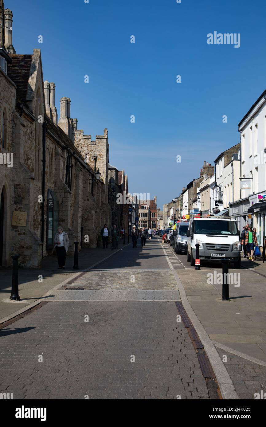 Street scene, High Street, Ely, Cambridgeshire, looking West Stock ...
