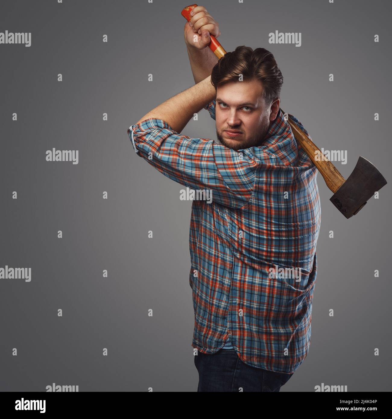 Man posing with axe hi-res stock photography and images - Alamy