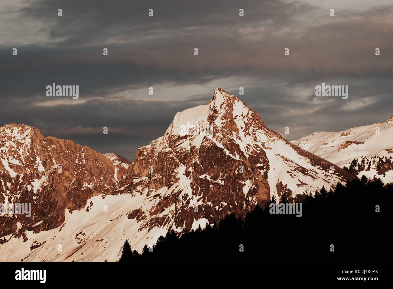 Swiss mountains - monumental rock formations in the Alps Stock Photo ...