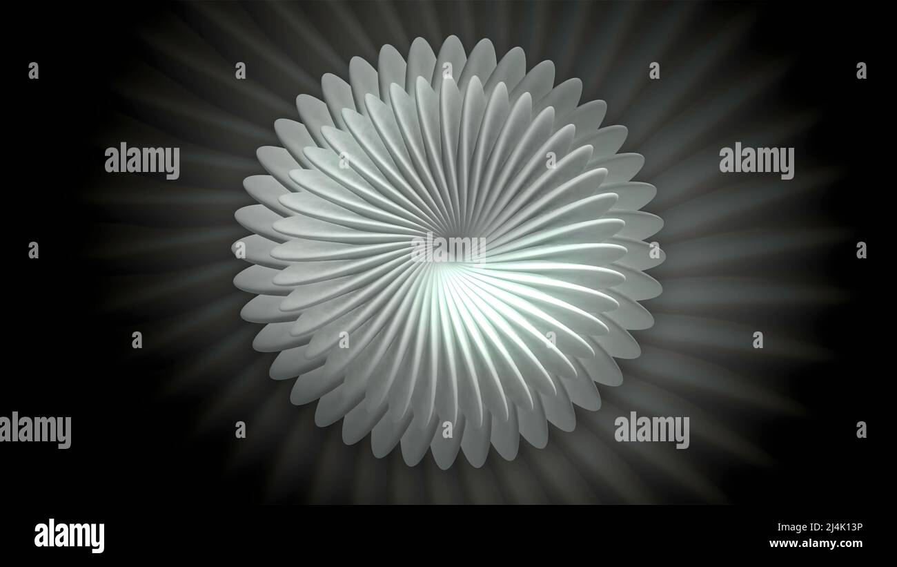 A gray spiral. Motion. Gray circles with sharp edges in the form of a ...