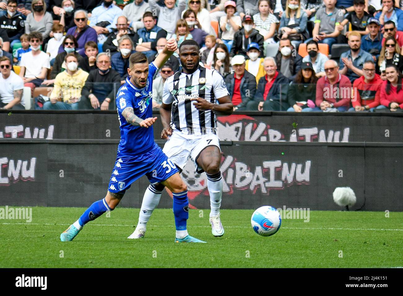 Friuli - Dacia Arena stadium, Udine, Italy, April 16, 2022, Udinese's ...