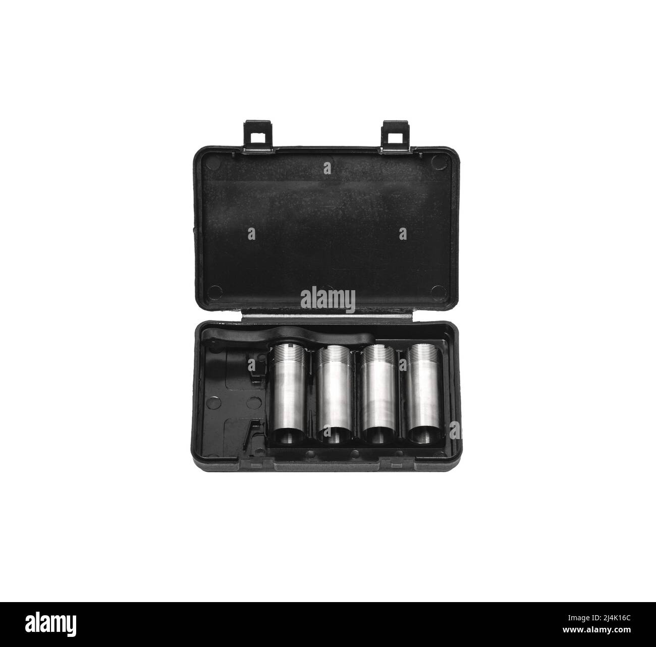 Choke gun and key for them isolated on white background Stock Photo - Alamy