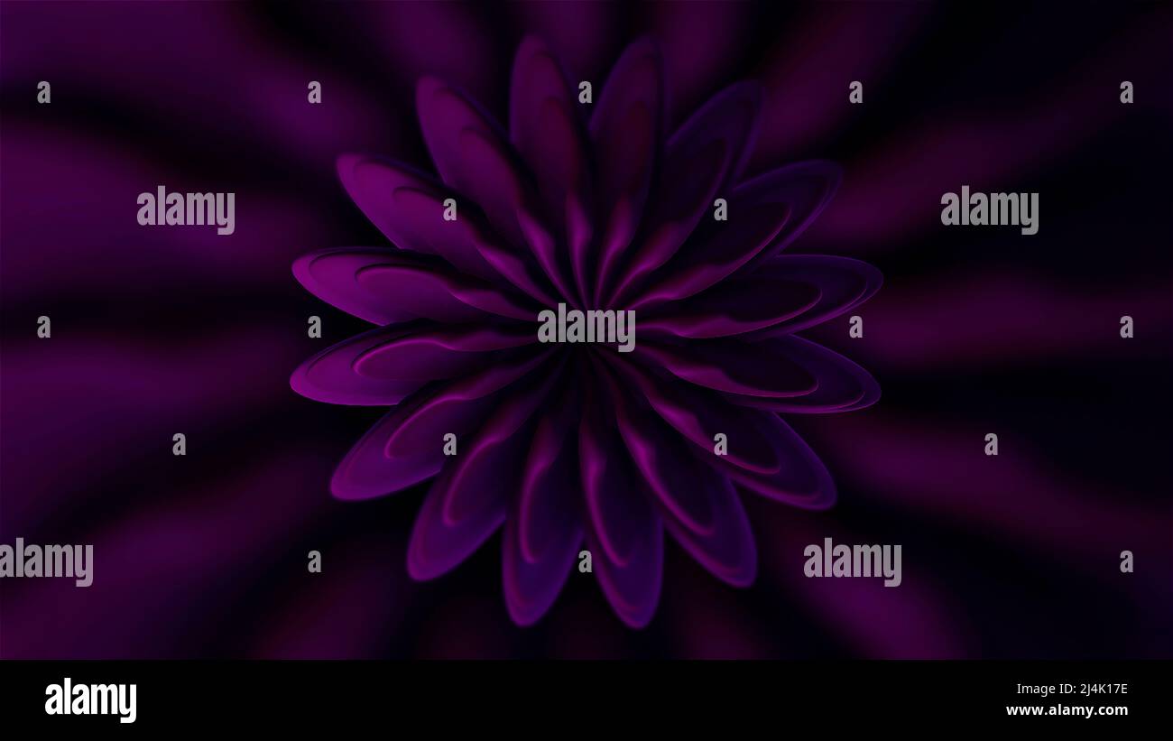 Purple and green flower in abstraction. Motion. Flowers with petals ...