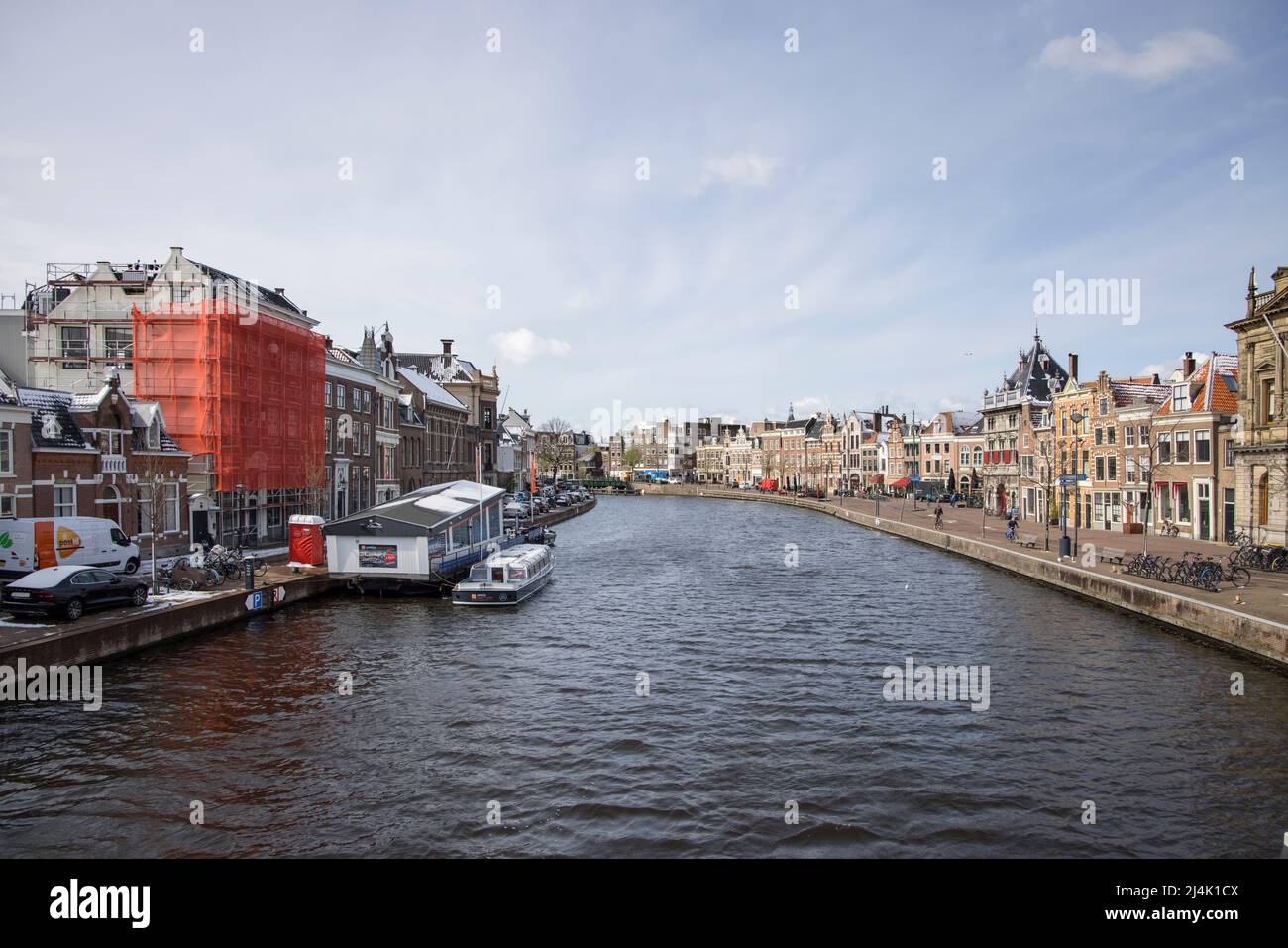 the river spaarne in the city of haarlem holland Stock Photo - Alamy