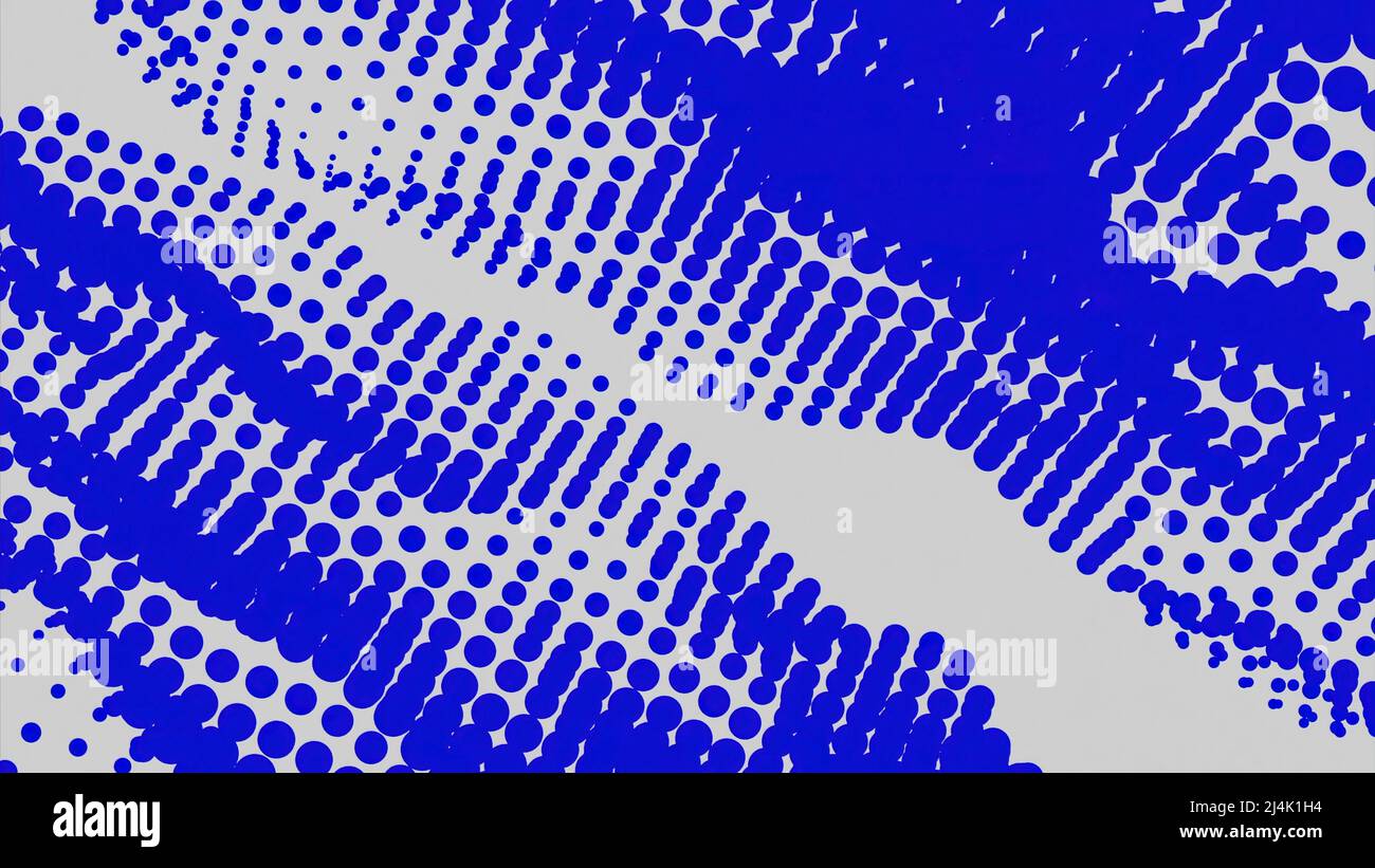 Colored balls move in waves. Design. Game background with flying waves ...