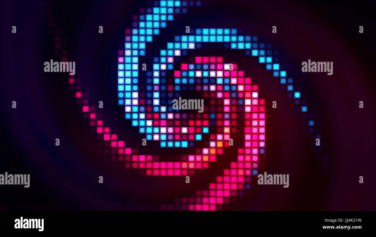 Swirling colorful pixelated retro background, seamless loop. Motion ...