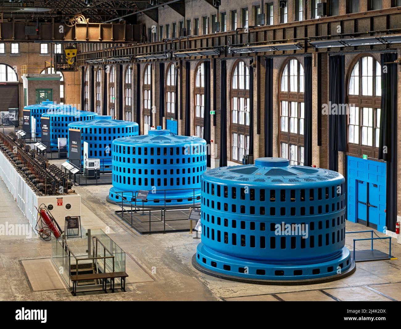 Canada, Ontario, Niagara Falls, Interior of the first major hydro ...