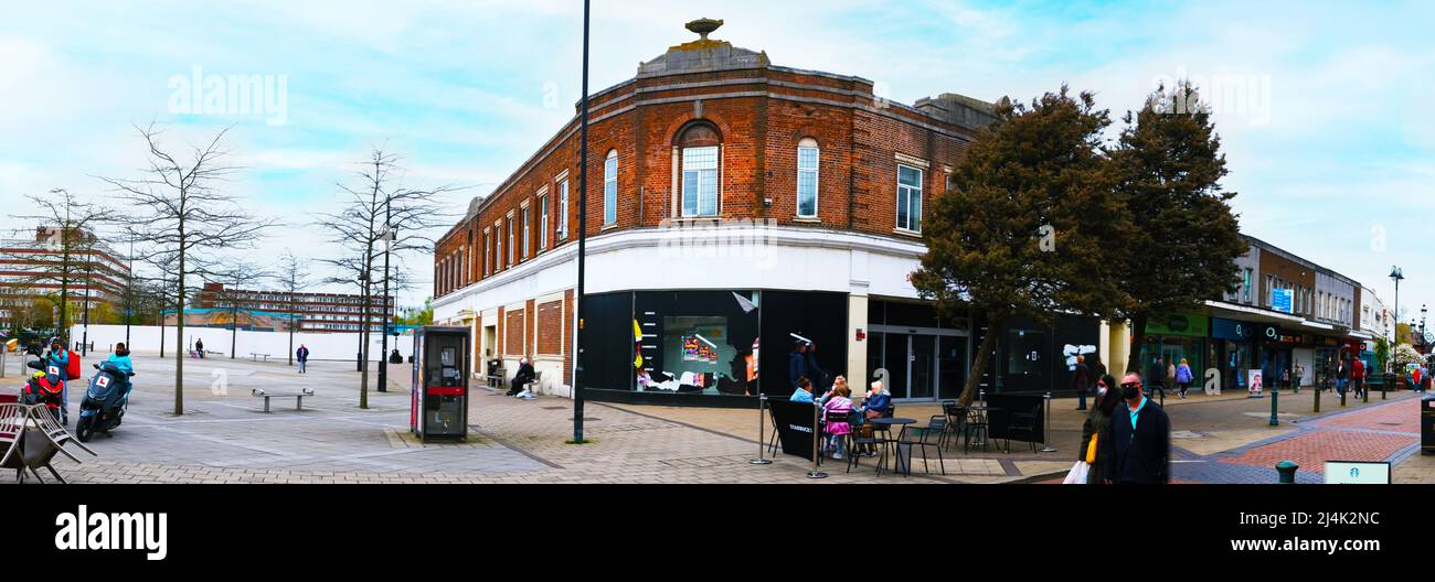 Panorama view of the closed Marks and Spencer store on Market Square in ...