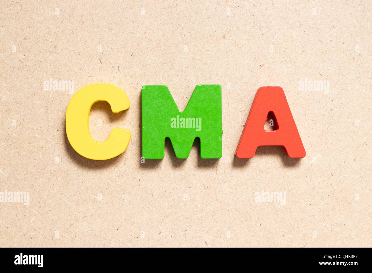 Color alphabet letter in word CMA (Abbreviation of Certified management ...