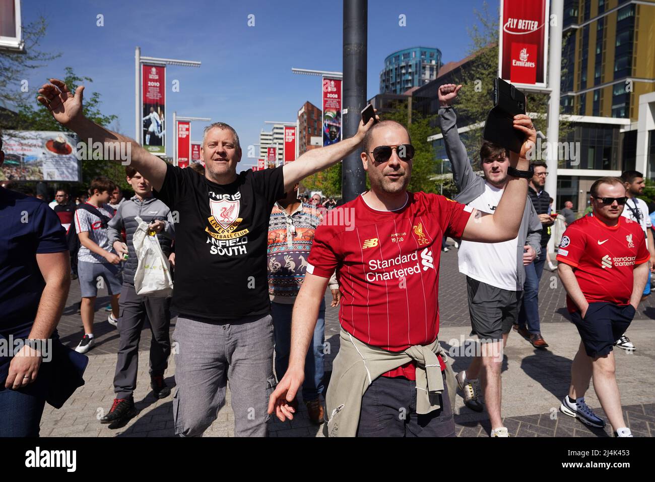 Liverpool fans on Wembley Way before the Emirates FA Cup semi final ...