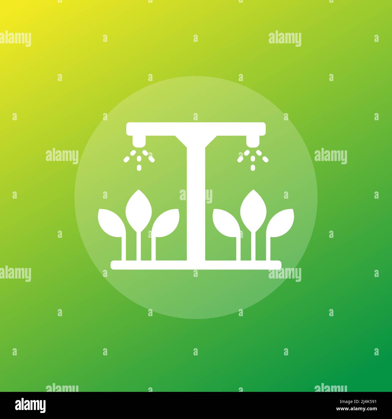 irrigation system, watering plants icon, vector Stock Vector Image ...