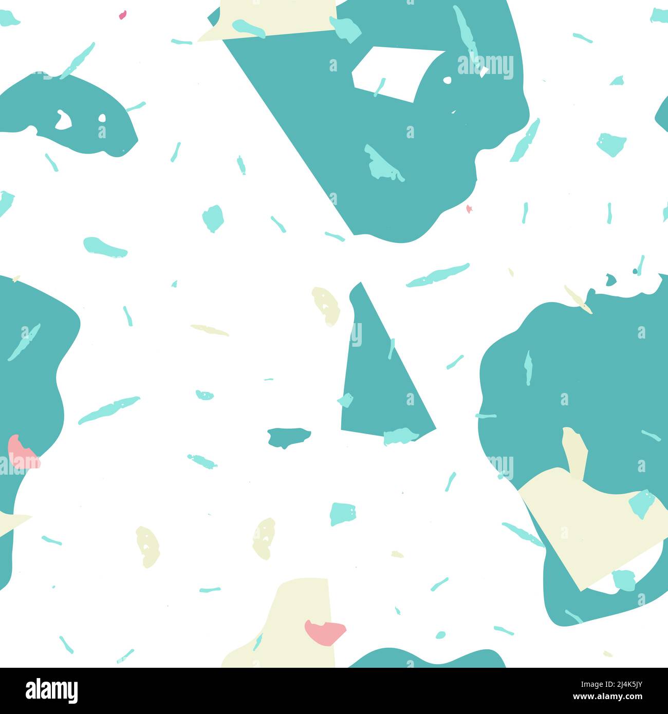 Terrazzo seamless pattern. Blue classic flooring texture. Background ...